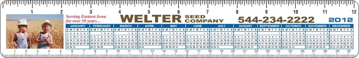 Custom Printed Rulers | Plastic 6, 8 & 12 inch Rulers